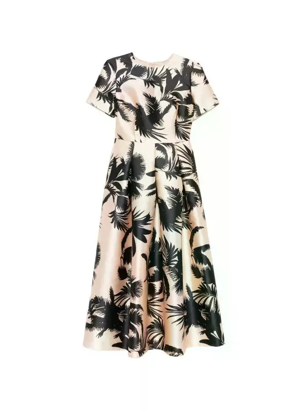 LUNATICA MILANO Palm Leaf-print Midi Dress