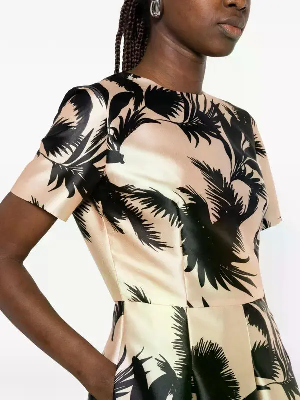 LUNATICA MILANO Palm Leaf-print Midi Dress