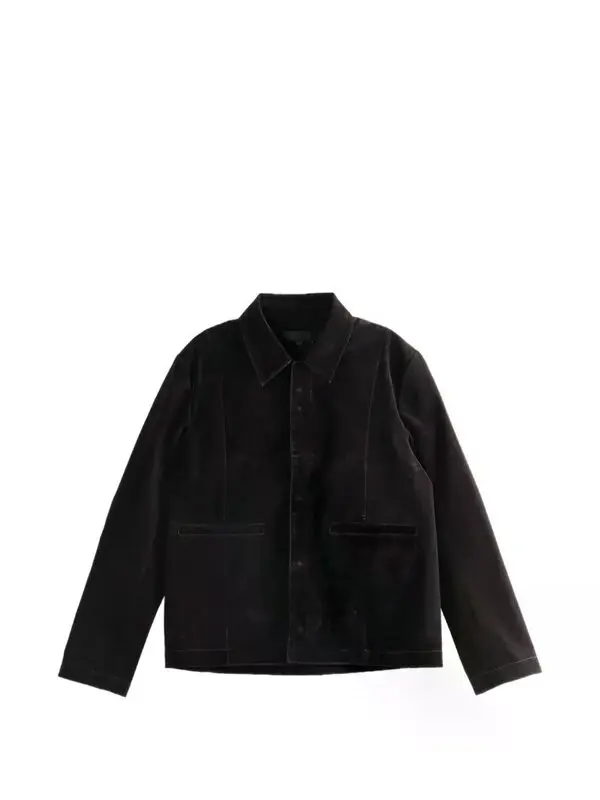 OMAR AFRIDI Velvet-effect Shirt Jacket