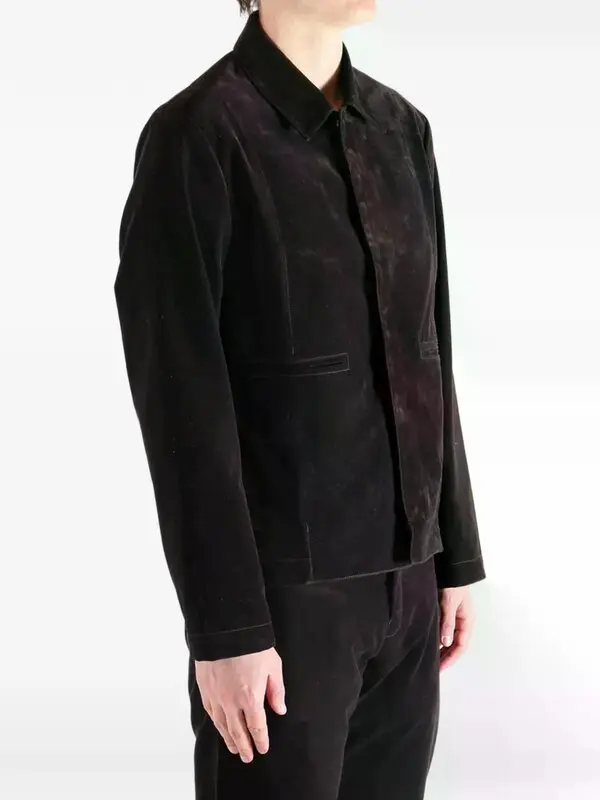 OMAR AFRIDI Velvet-effect Shirt Jacket