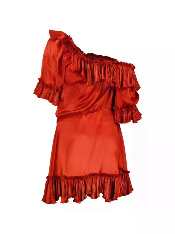 Saint Laurent Asymmetric Silk Dress
