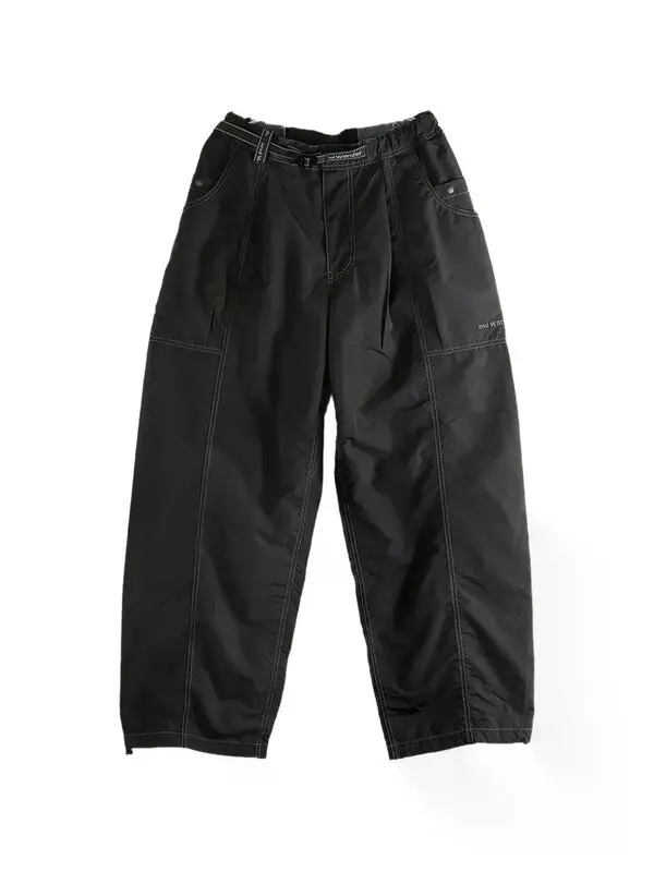 AND WANDER Contrast-stitch Belted Trousers