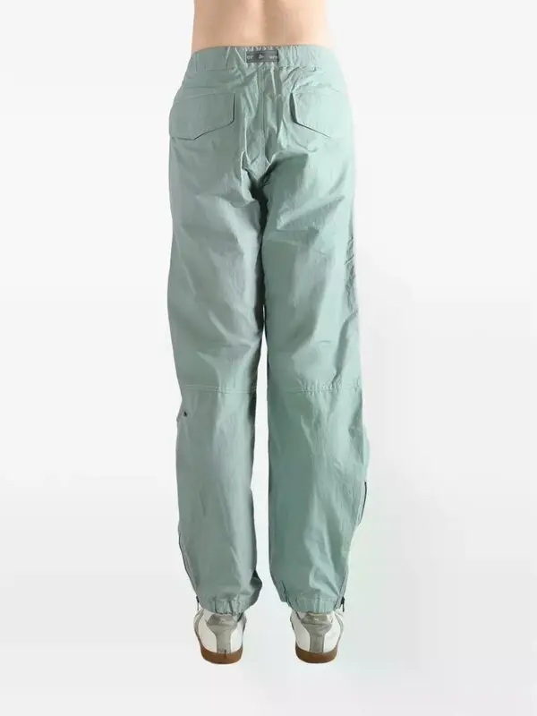 AND WANDER Belted Zip-cuff Trousers - Green