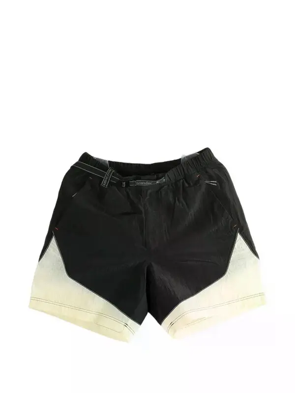 AND WANDER X Roa Panelled Belted Shorts - Black