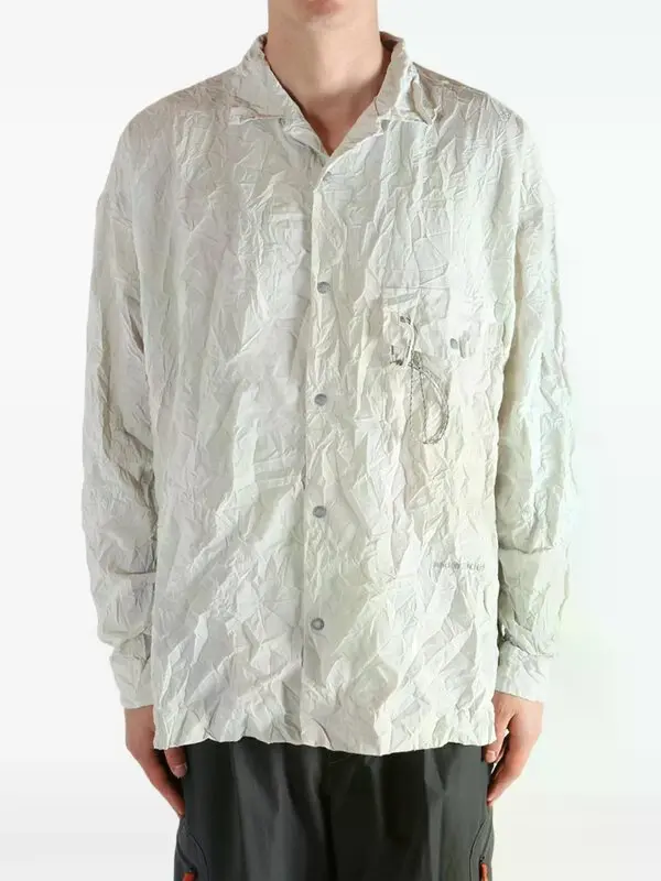 AND WANDER Crinkled-effect Shirt
