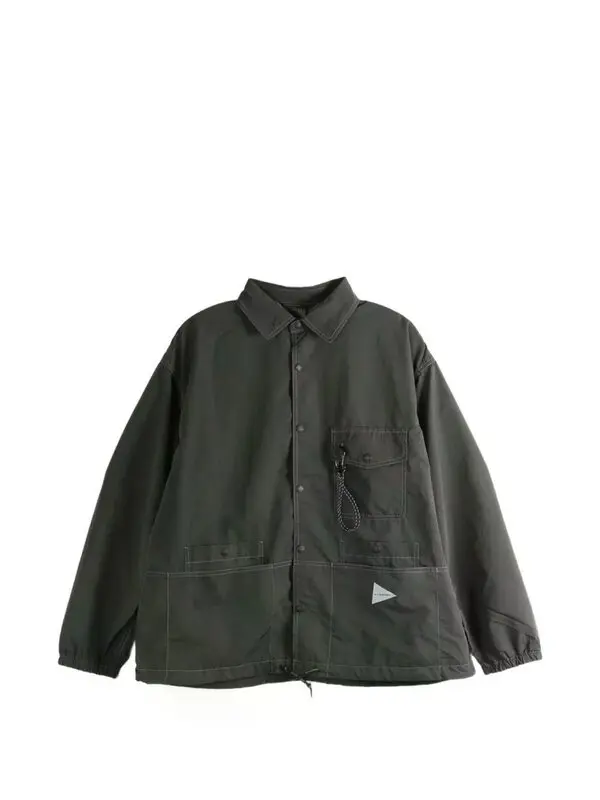 AND WANDER Contrast-stitch Flap-pocket Jacket - Grey