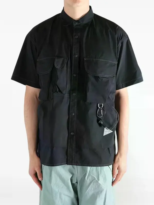 AND WANDER Cargo-pocket Short-sleeve Shirt