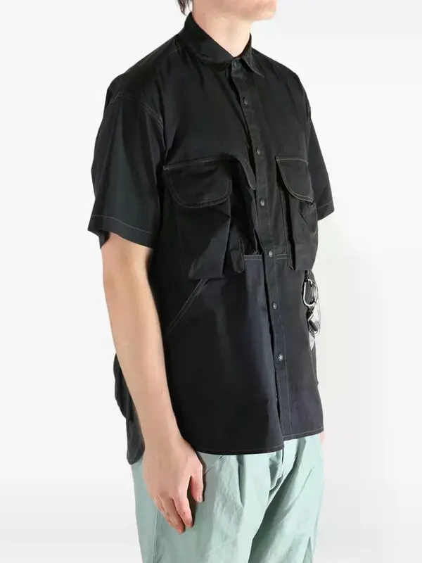 AND WANDER Cargo-pocket Short-sleeve Shirt