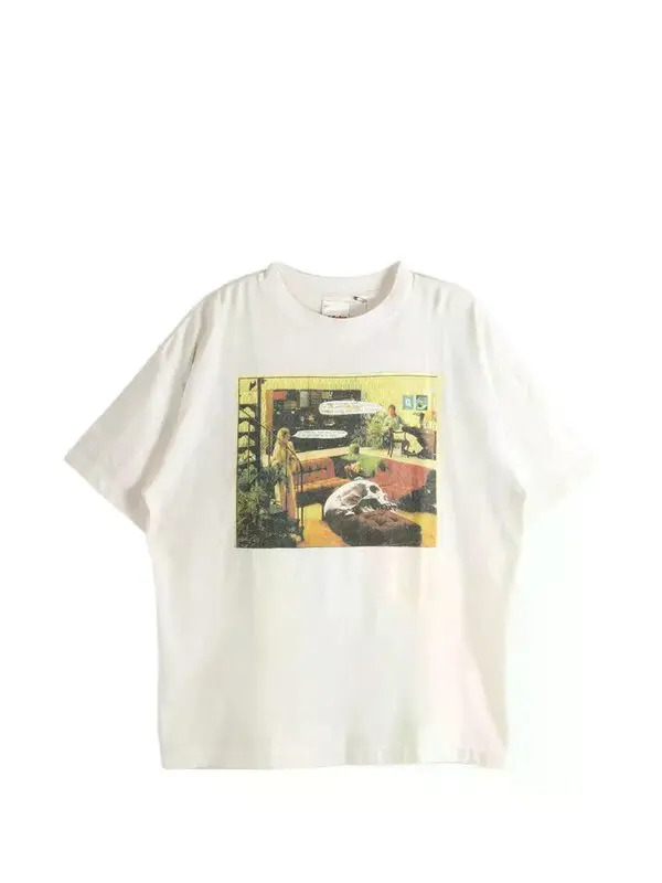 SAINT MXXXXXX Graphic-print T-shirt - Neutrals
