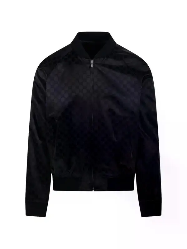 Gucci Gg Cotton Satin Zip Jacket