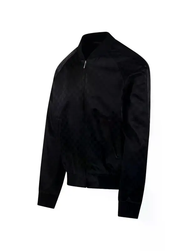 Gucci Gg Cotton Satin Zip Jacket