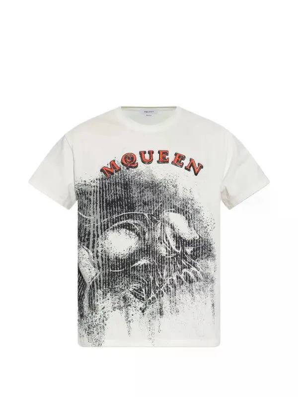 Alexander McQueen Skull-print Logo T-shirt - White