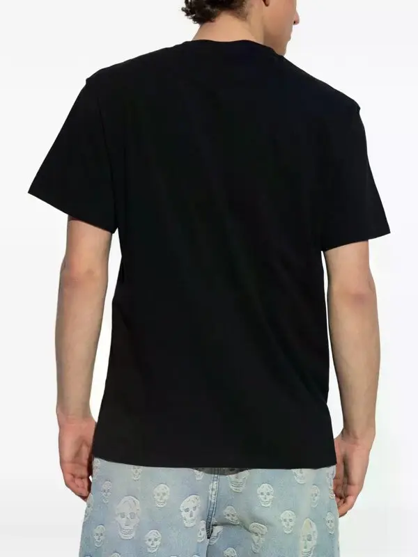 Alexander McQueen Logo-print Embroidered T-shirt - Black