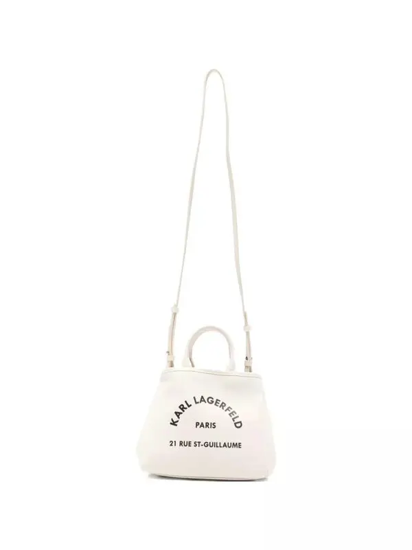 Karl Lagerfeld Mini Logo-print Canvas Tote - Neutrals