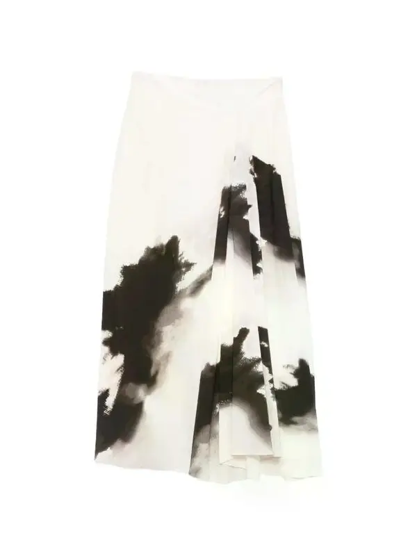 GENTRYPORTOFINO Printed Midi Skirt - Neutrals