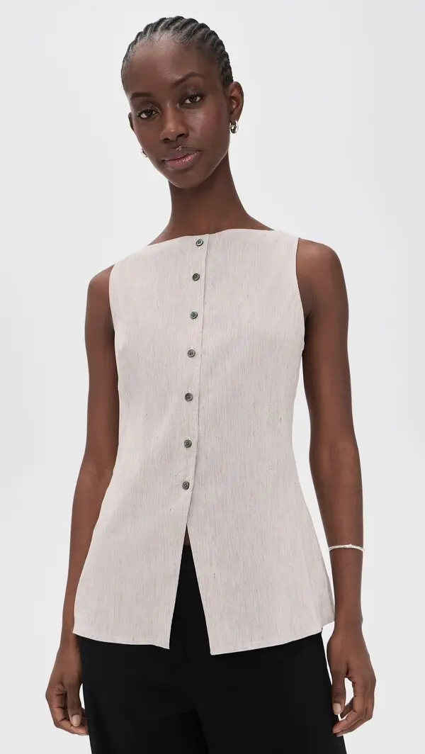 Theory Boat Neck Sleeveless Top