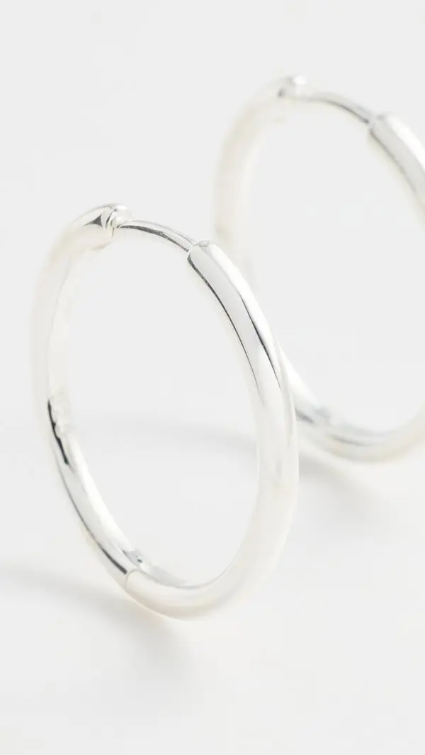 Madewell Demi Skinny Hoop Earrings - Silver