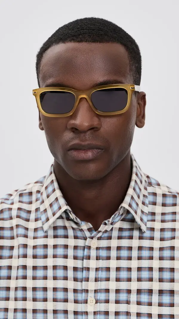 Persol Square Frame Sunglasses - Miele/blue