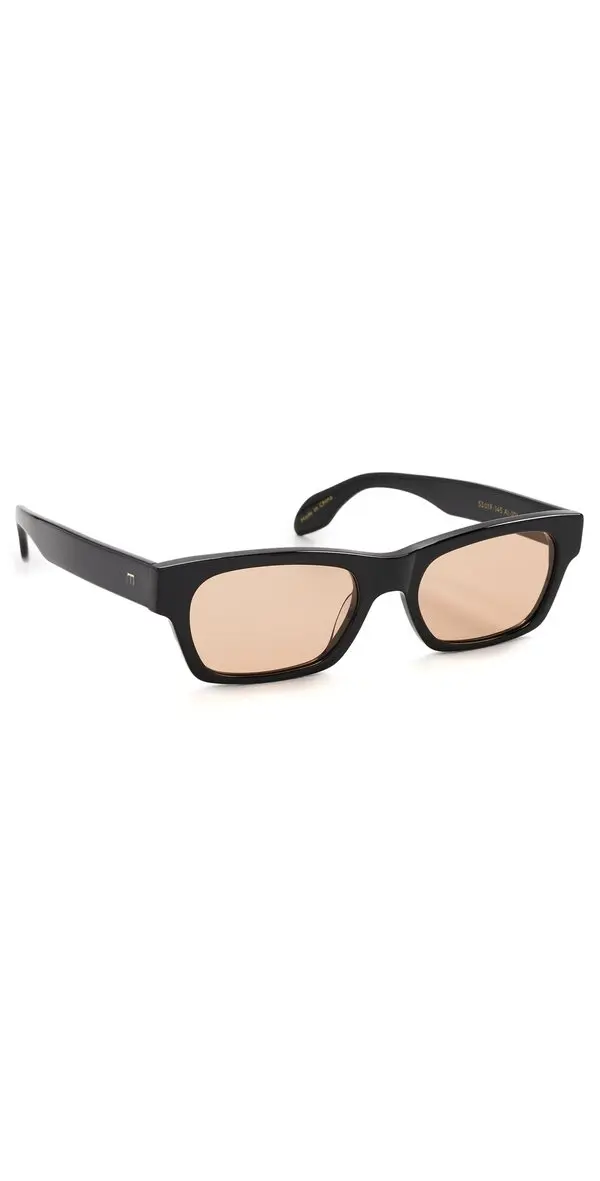 ELISA JOHNSON Alix Sunglasses - Gloss Black Amber Lens