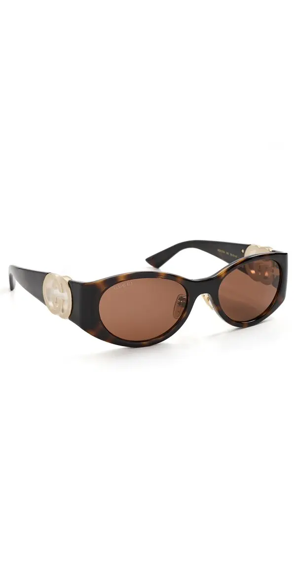 Gucci Interlocking G Sunglasses - Havana-havana-brown