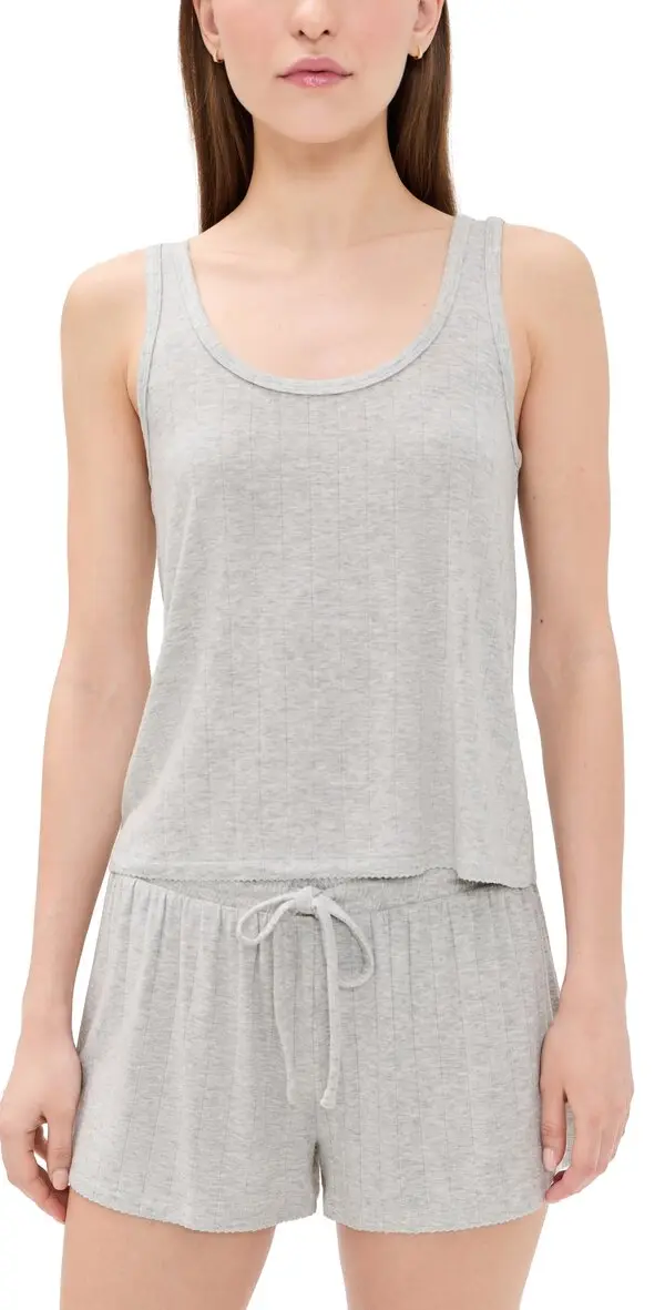 Honeydew Intimates Luxe Modal Tank Shortie Set - Heather Grey