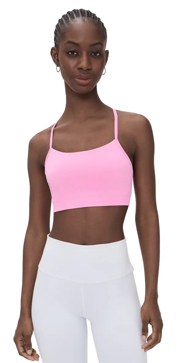 Sweaty Betty Spirit Restored Seamless Yoga Bra - Guava Pink