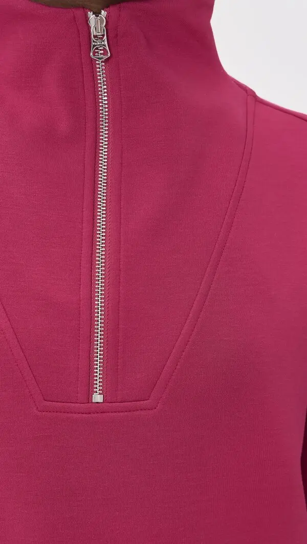 Varley Hawley Half Zip Sweatshirt - Rich Raspberry