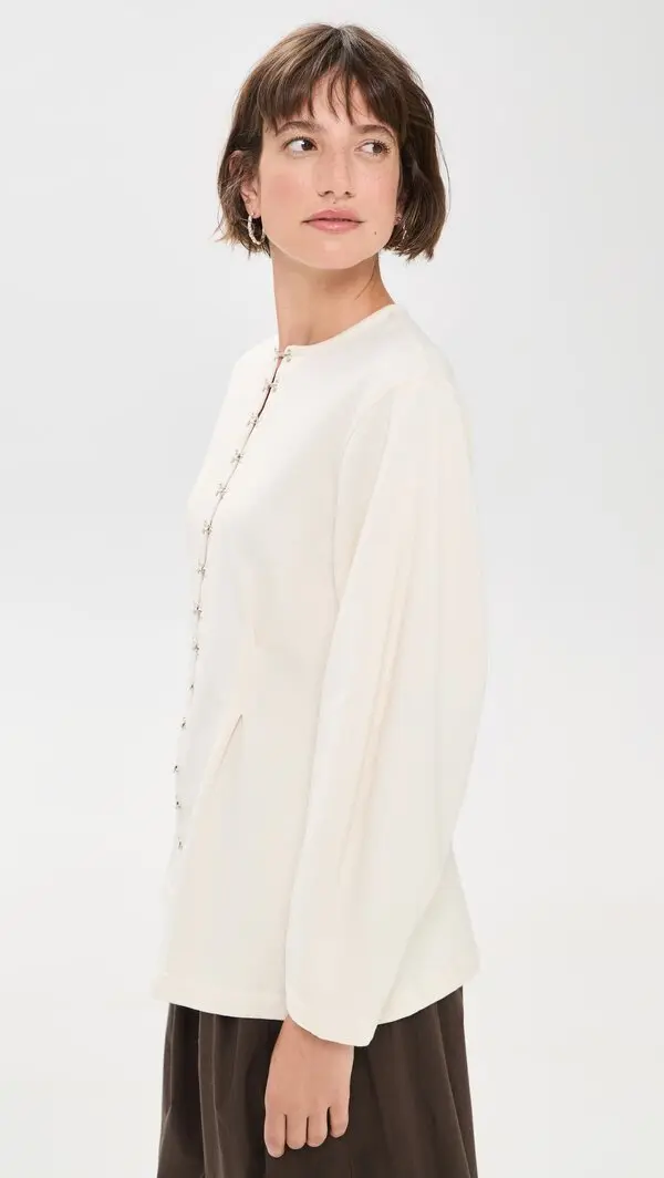 Chan Luu Pintuck Waist Cardigan