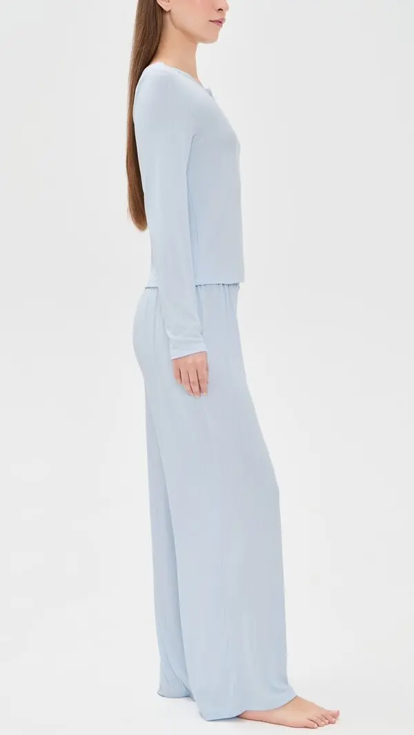 Honeydew Intimates Blissful Long Henley Pajama Set