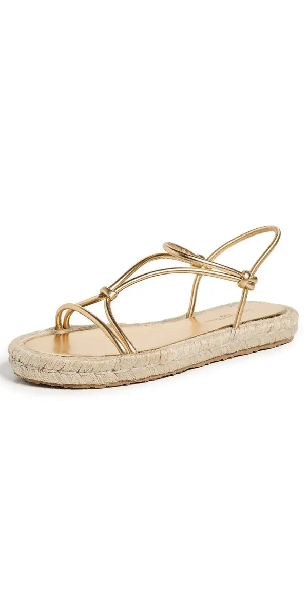 GIANVITO ROSSI Nappa Silk Corda Sandals - Mekong/naturale