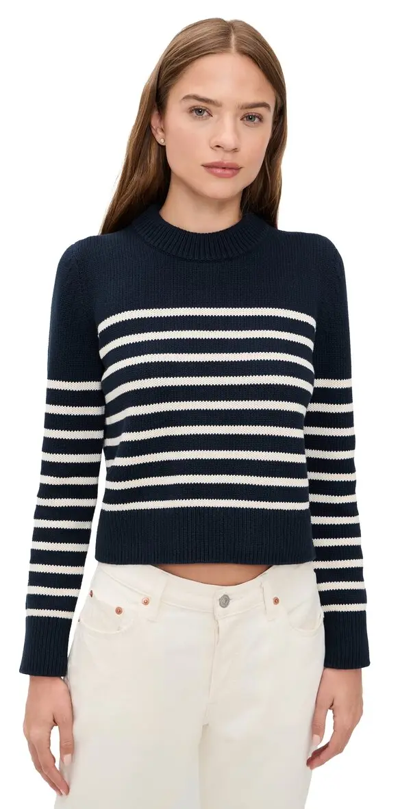 Sold Out NYC The Favorite Crew Sweater - Navy & Cream
