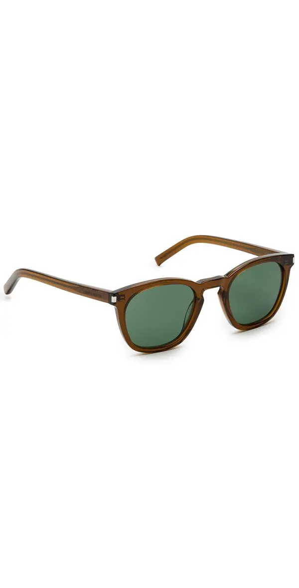 Saint Laurent Classic Sl 28 Sunglasses - Brown-brown-green