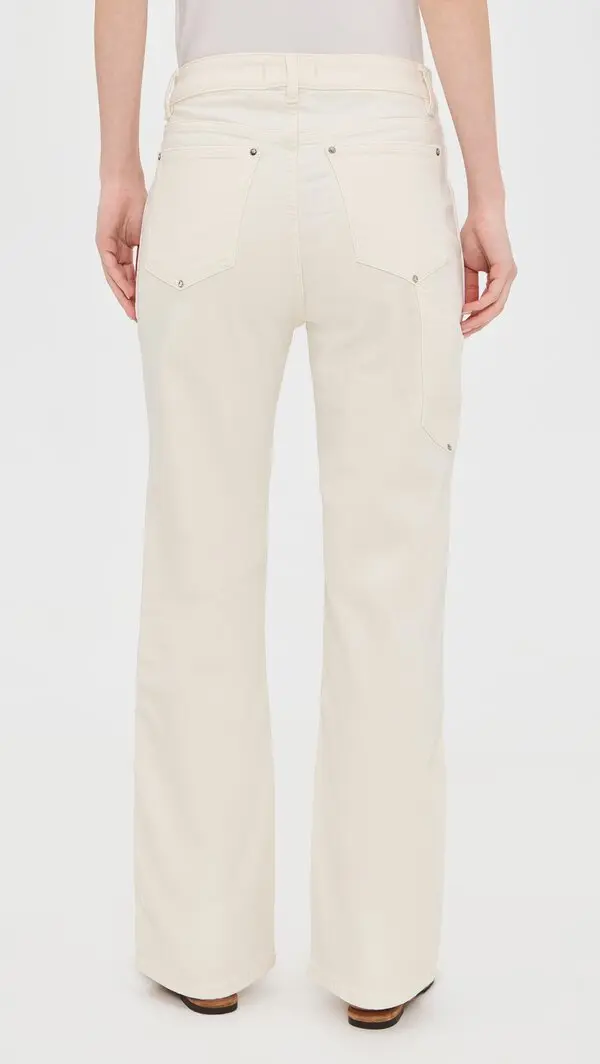 Warp + Weft Utility Straight Jeans - Ecru