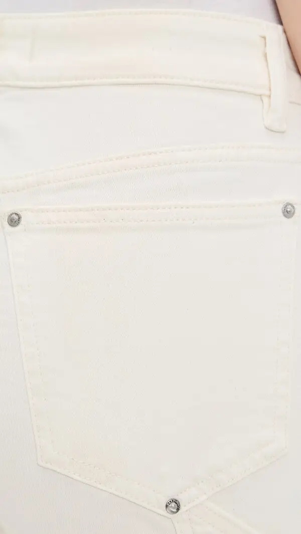 Warp + Weft Utility Straight Jeans - Ecru