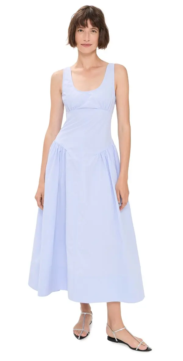 Proenza Schouler White Label Kendall Dress In Tech Cotton - Sky