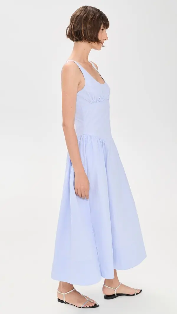 Proenza Schouler White Label Kendall Dress In Tech Cotton - Sky