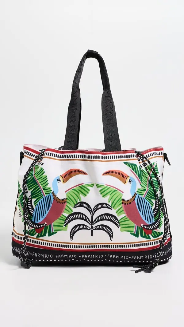 Farm Rio Toucan With Foliage Destiny Bag