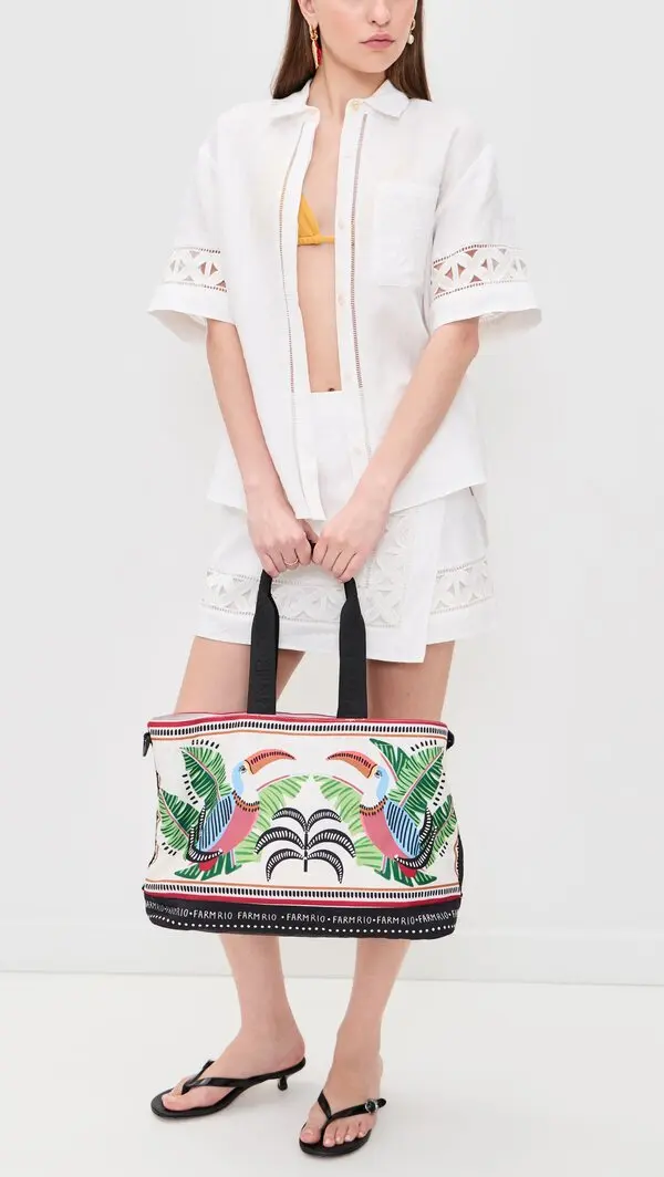 Farm Rio Toucan With Foliage Destiny Bag