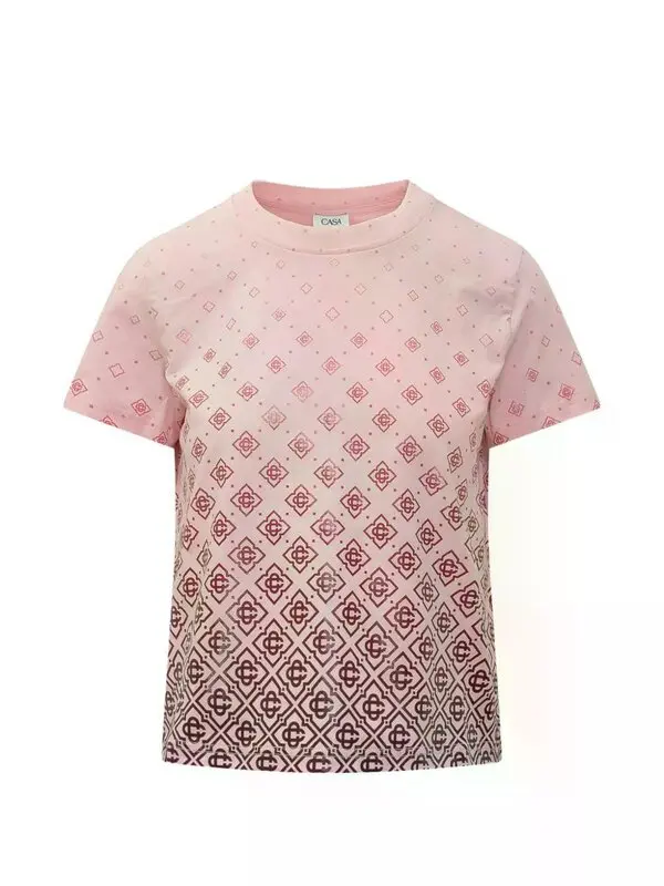 Casablanca Monogram-print T-shirt - Pink