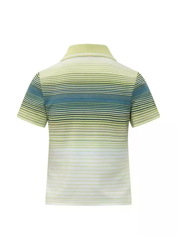 Casablanca Striped Short-sleeve Polo Shirt - Green