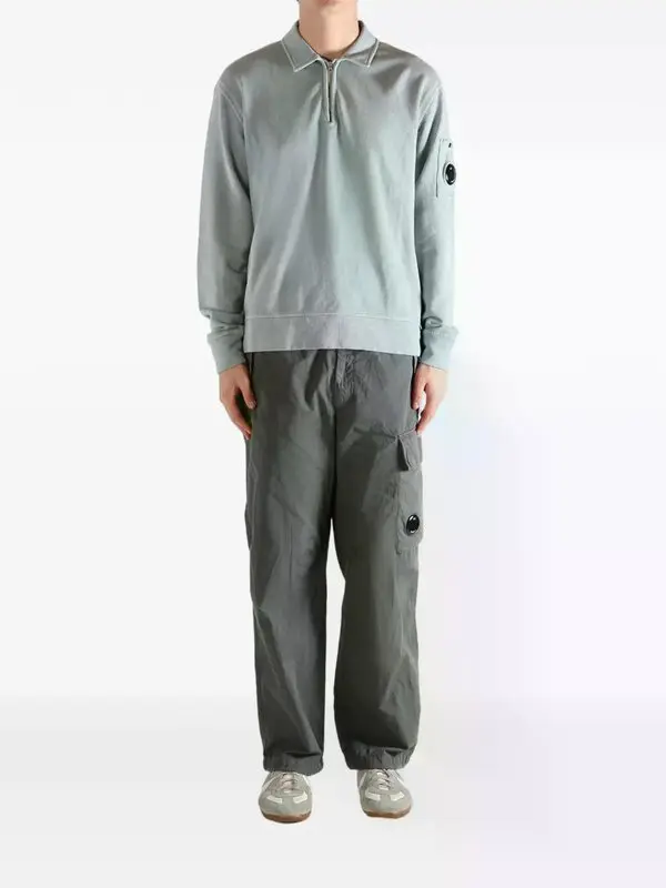 C.P. COMPANY Malfilè Fleece Sweater With Lens Detail - Grey