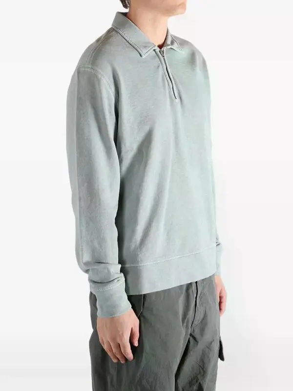 C.P. COMPANY Malfilè Fleece Sweater With Lens Detail - Grey