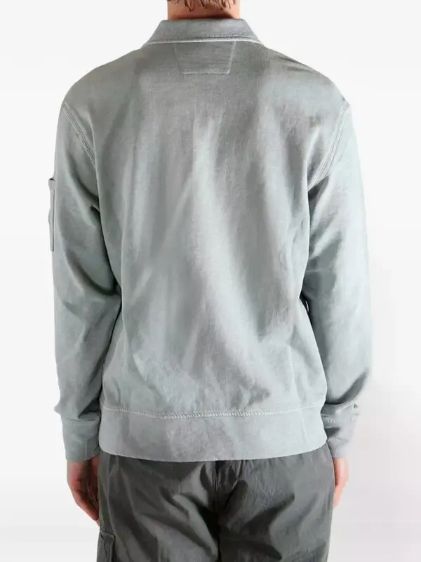 C.P. COMPANY Malfilè Fleece Sweater With Lens Detail - Grey