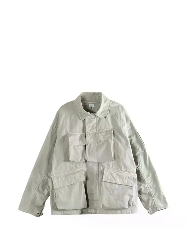 C.P. COMPANY Twill Zip Lens Jacket - Neutrals