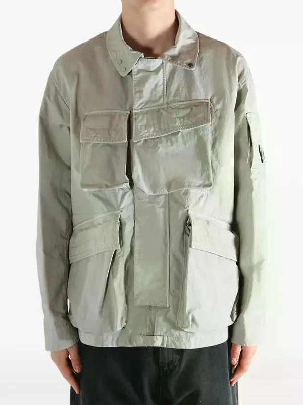 C.P. COMPANY Twill Zip Lens Jacket - Neutrals