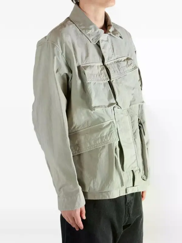 C.P. COMPANY Twill Zip Lens Jacket - Neutrals