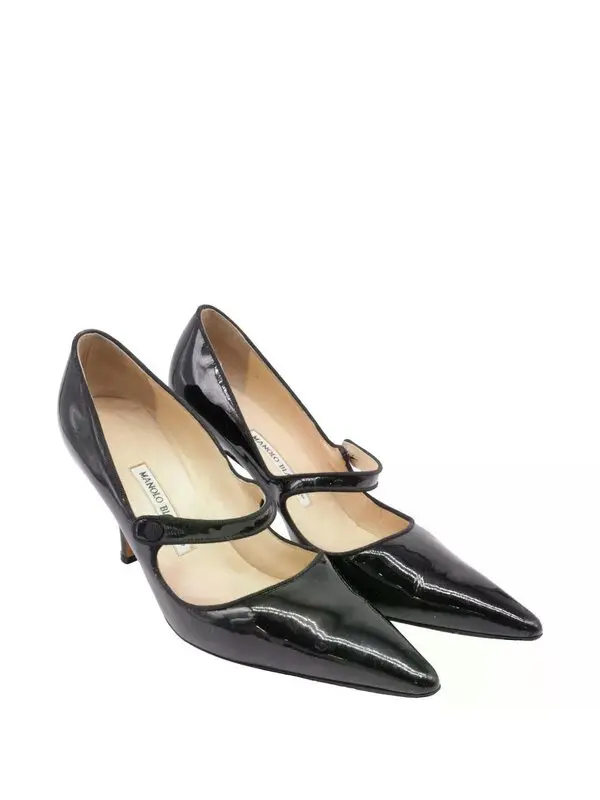 Manolo Blahnik 90mm Campari Mary Jane Pumps - Black