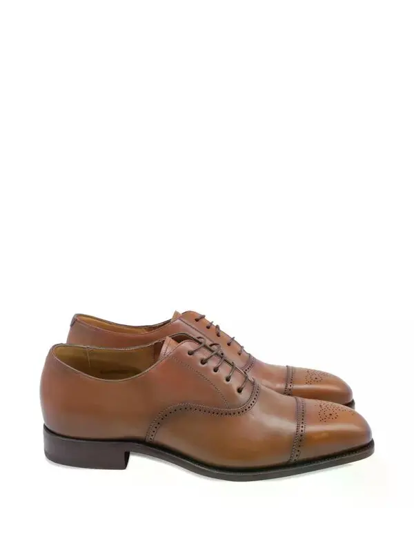 Ralph Lauren Denver Cap-toe Oxford Shoes - Brown