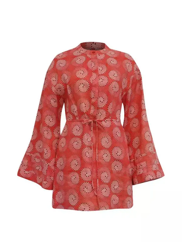 Staud Karlee Swirl-print Mini Dress