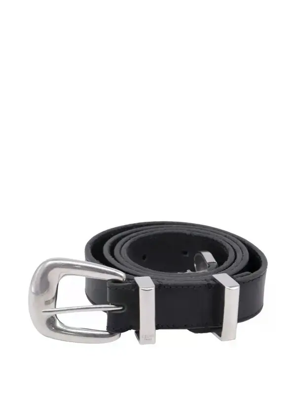 Celine Embellished Leather Belt - Black